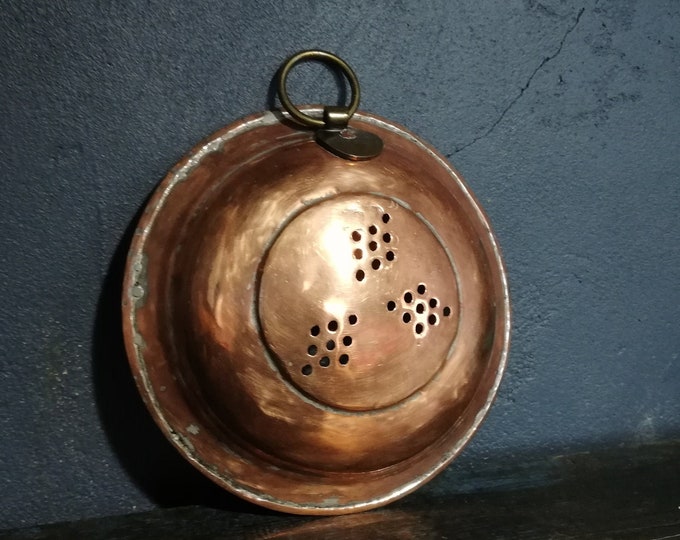 French Antique Copper Sieve Wall Decor - Etsy