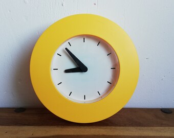 Yellow Wall Clock - Etsy