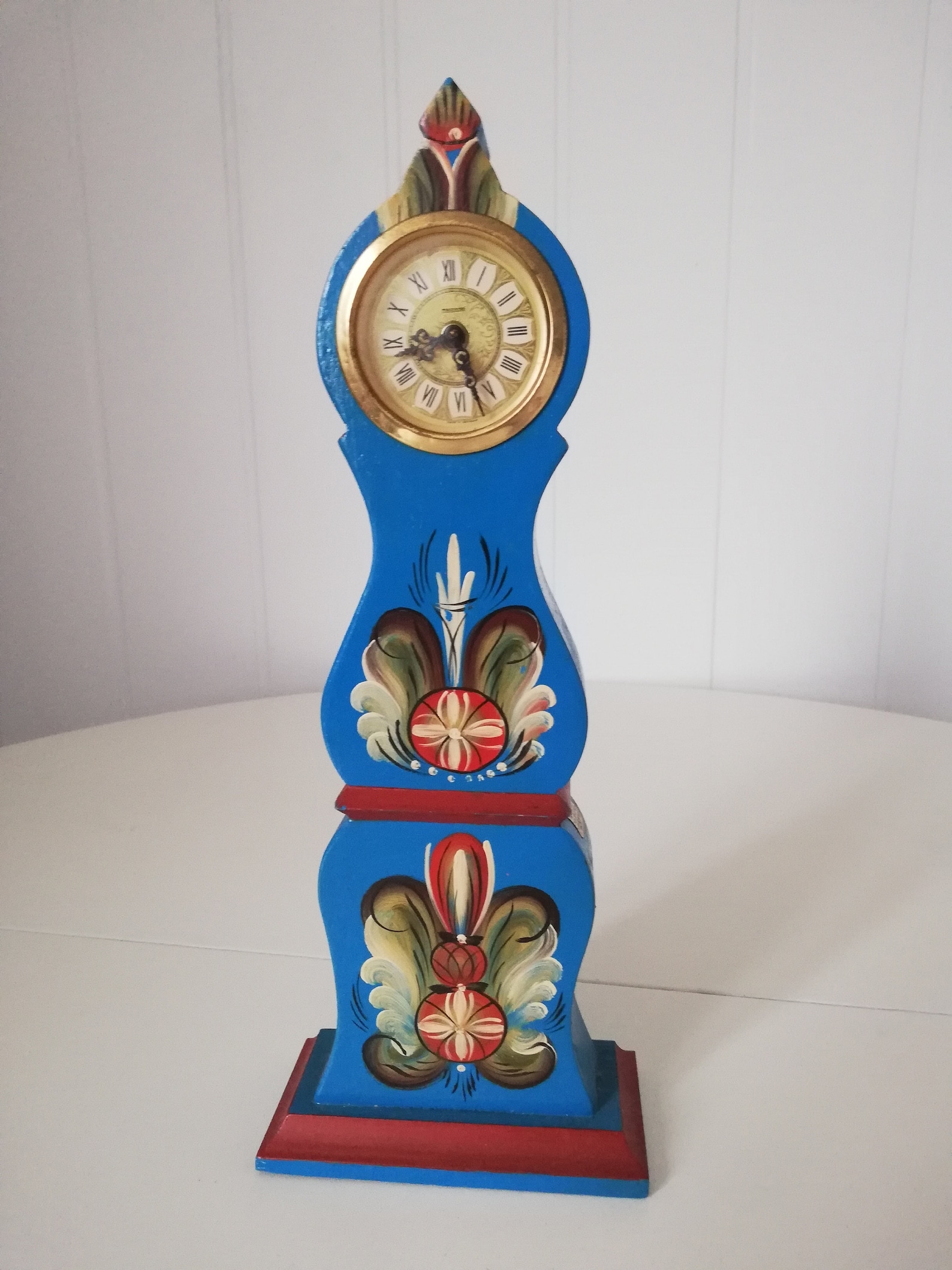 Mora Clock Swedish-dala With Rosemaling Folk Art Clock | Etsy