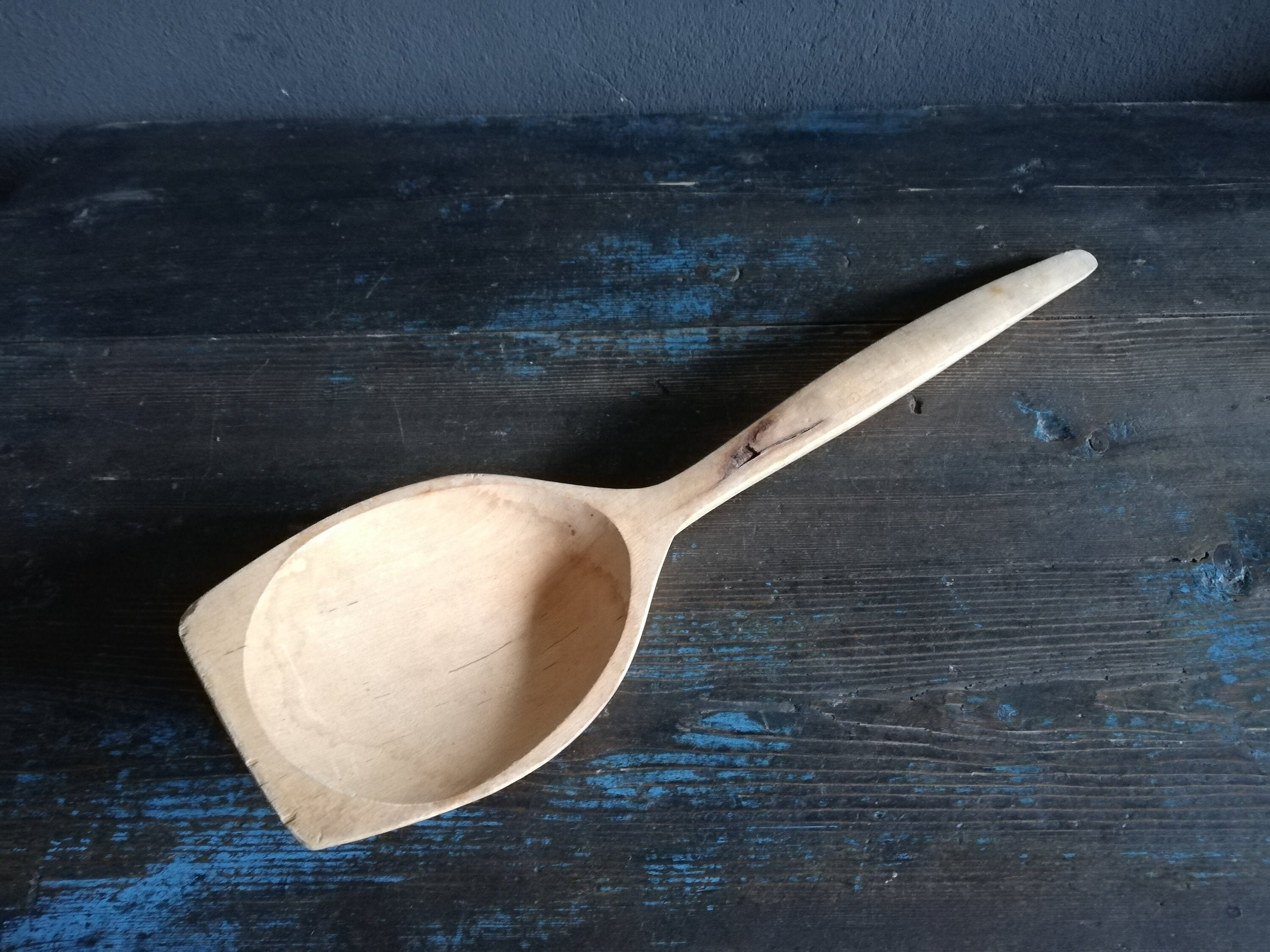 Primitive spoon Antique wooden spoon Gift spoon large spoon Wooden ...