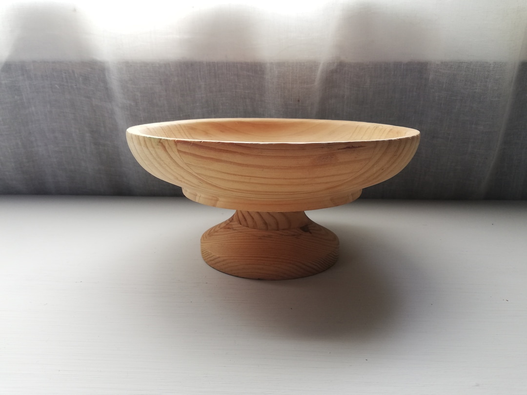 Pedestal Bowl Natural Ash Tree Icelandic Handmade -eco Friendly - Etsy