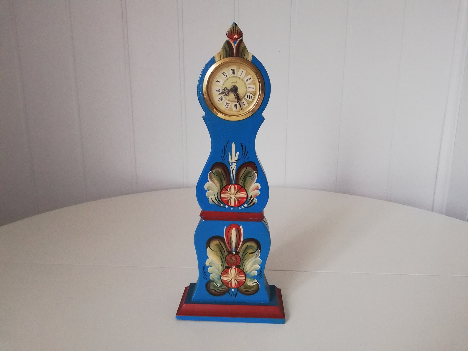 Mora Clock Swedish-dala With Rosemaling Folk Art Clock | Etsy
