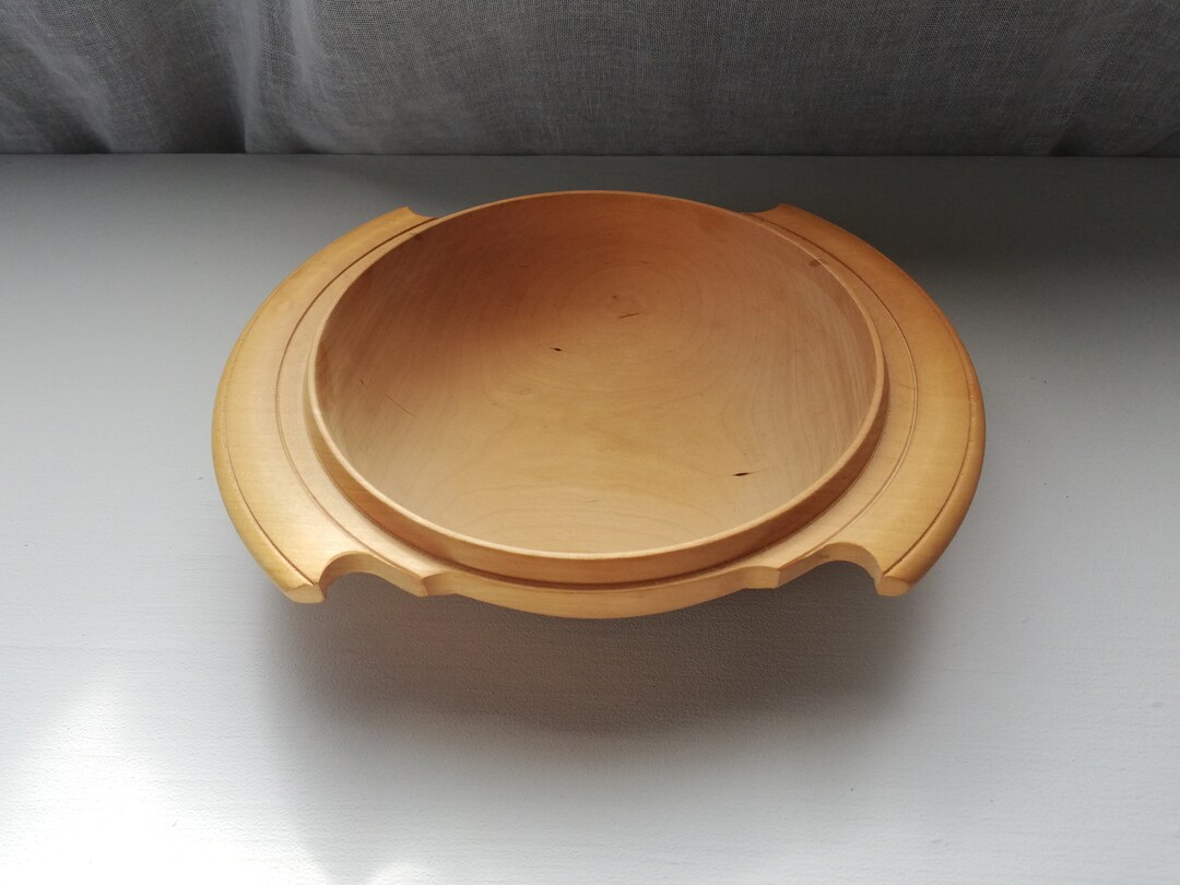 Norwegian Antique Wooden Ale Bowl Large Size Hand Carved Norwegian Folk ...