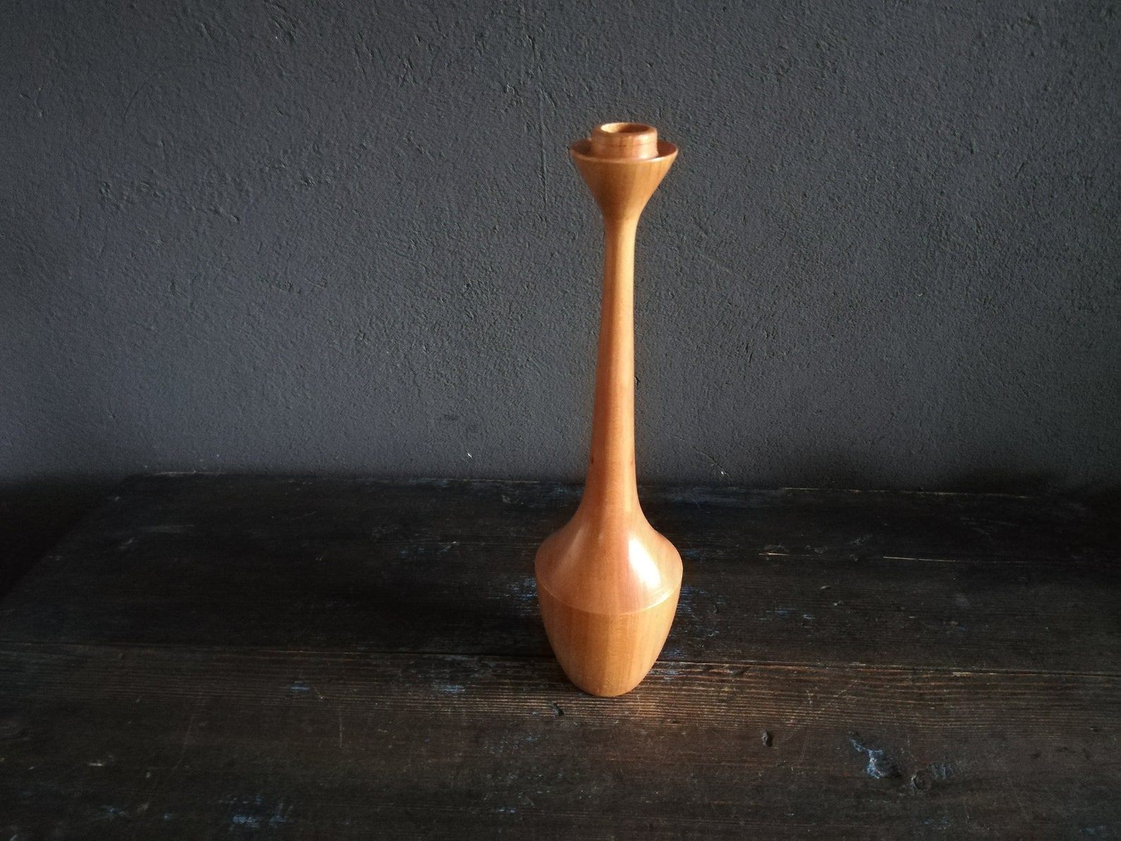 70s Design Wooden Candle Holder - Etsy