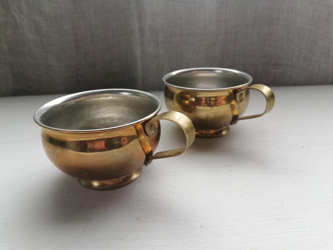 Skultuna Brass Coffee Mug Set: Mid-century Modern Nordic Design - Etsy