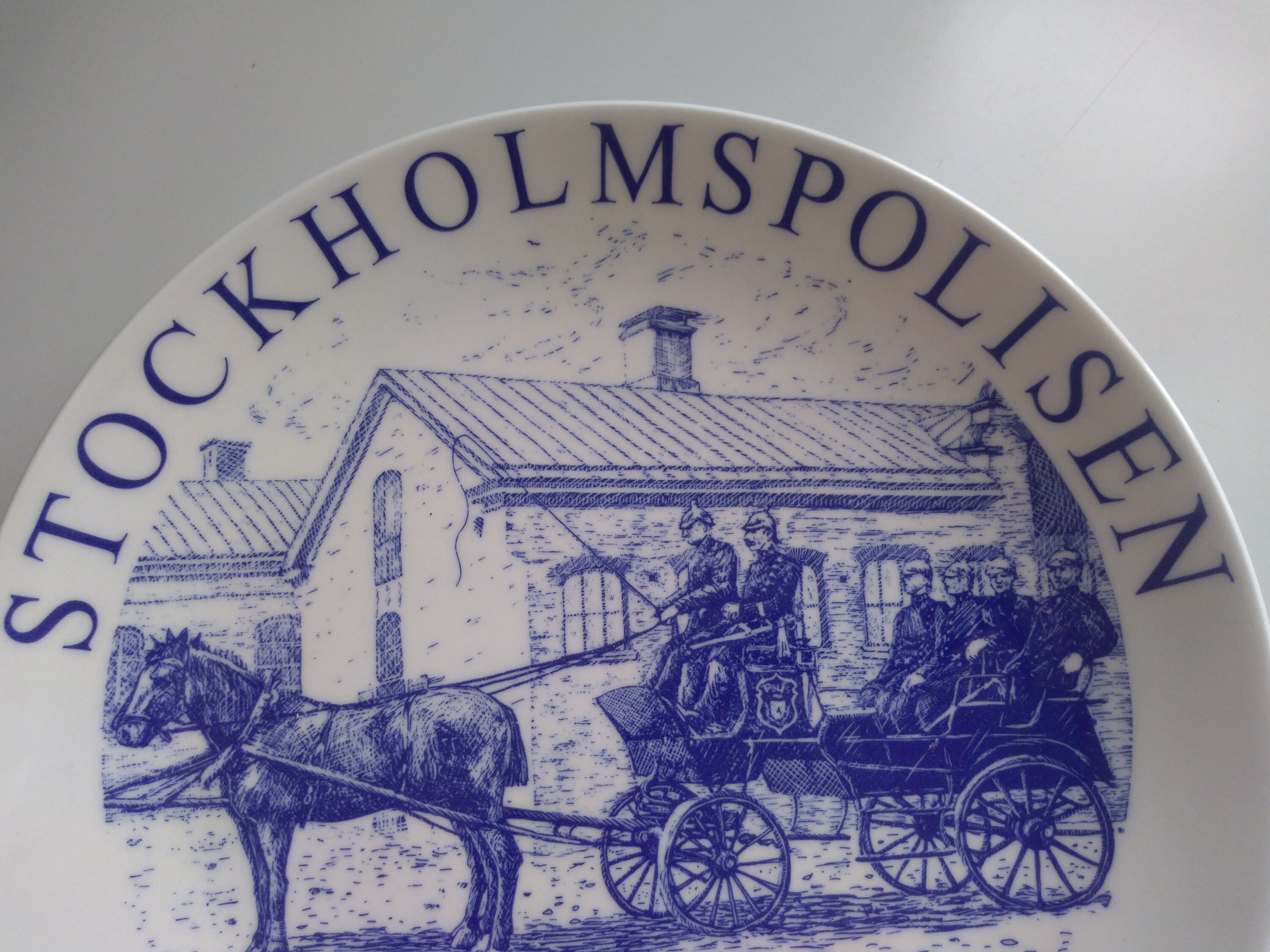GUSTAVSBERG Pottery Plate STOCKHOLMS POLISEN 1981. | Etsy