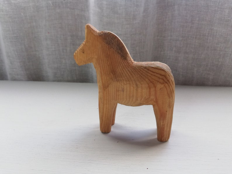 Swedish Dala Horse Hand Carved Wood Traditional Scandinavian Design ...