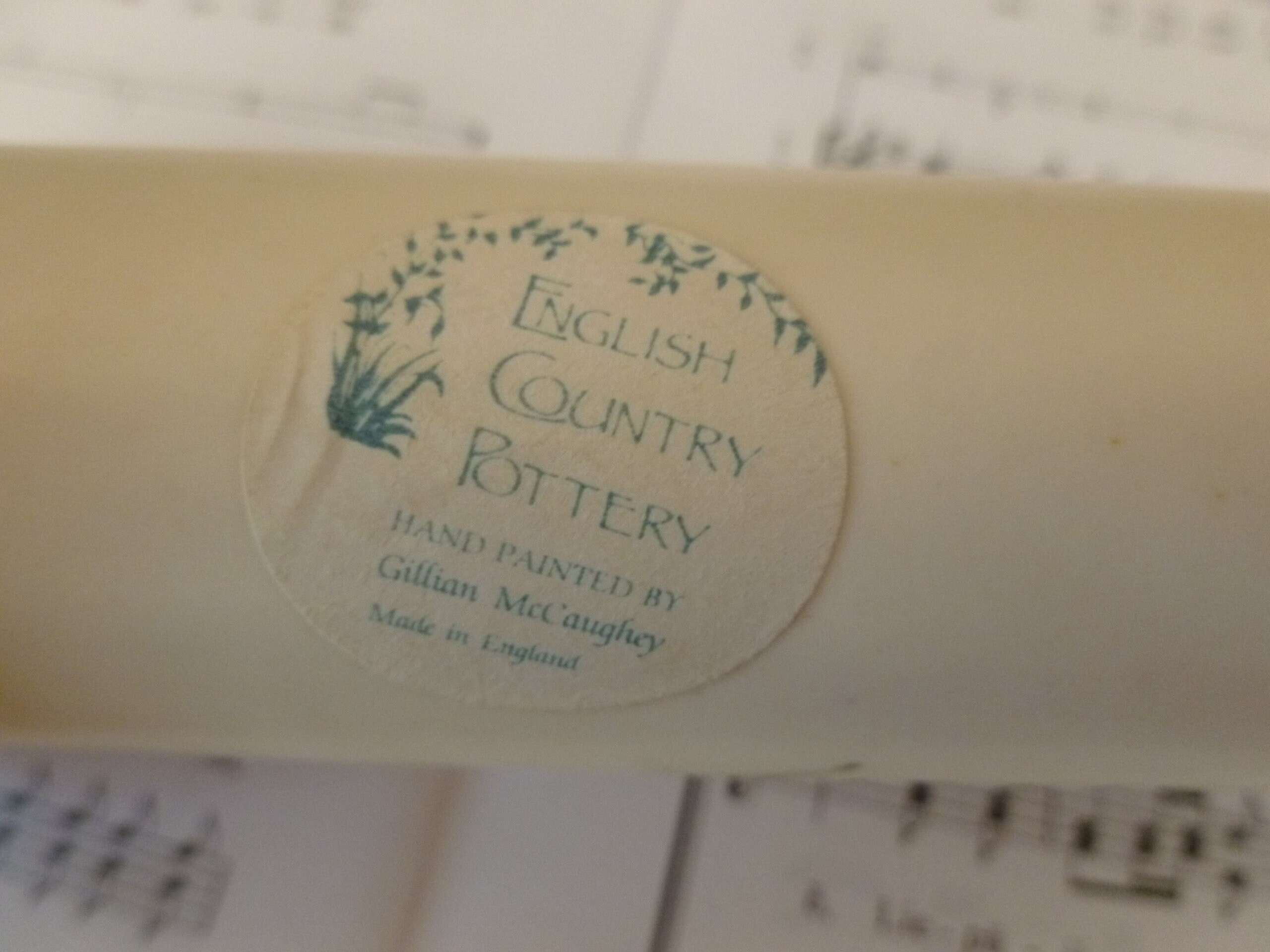 ENGLISH Country Pottery Candleholder. Hand Painted. - Etsy