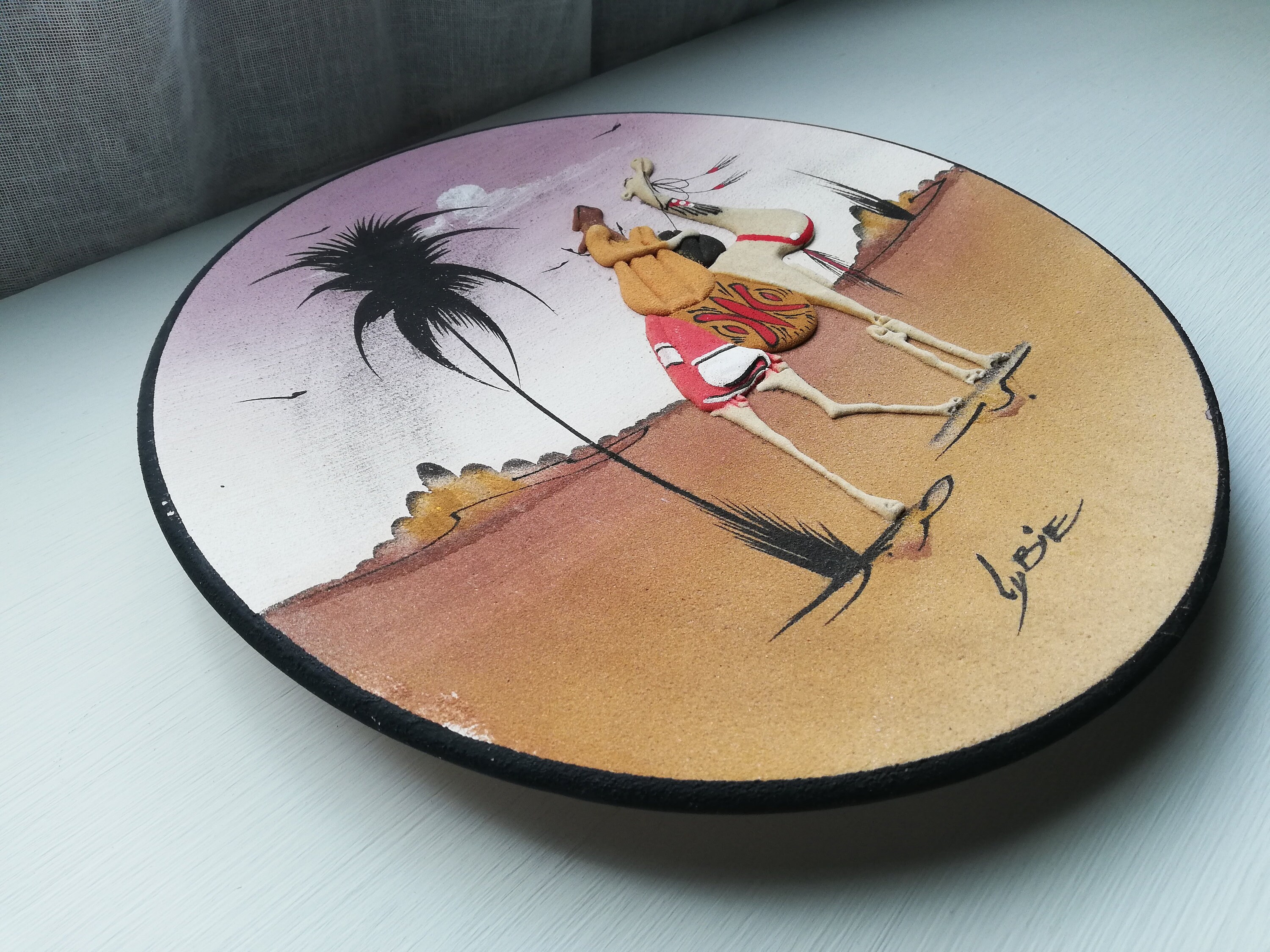 Wall Plate Large and Heavy 1 Kg Hand Painted Libyan Handmade - Etsy