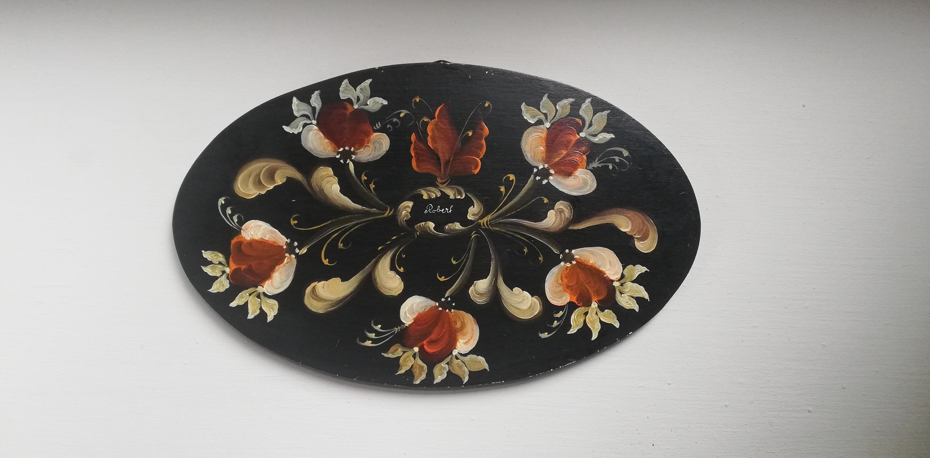 Norwegian Rosemaling Wall Decor - Hand Painted - Etsy