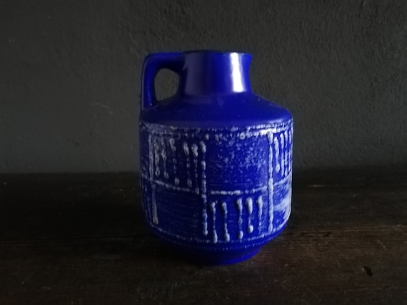 Denmark Blue Vase Vintage Ceramic 70 Sdanish Pottery | Etsy