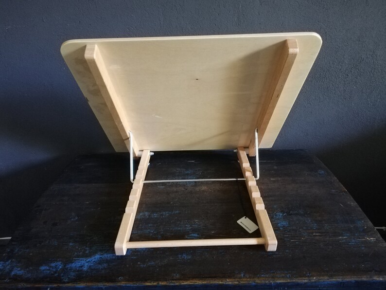 Wooden Book Stand With Adjustable Height - Etsy