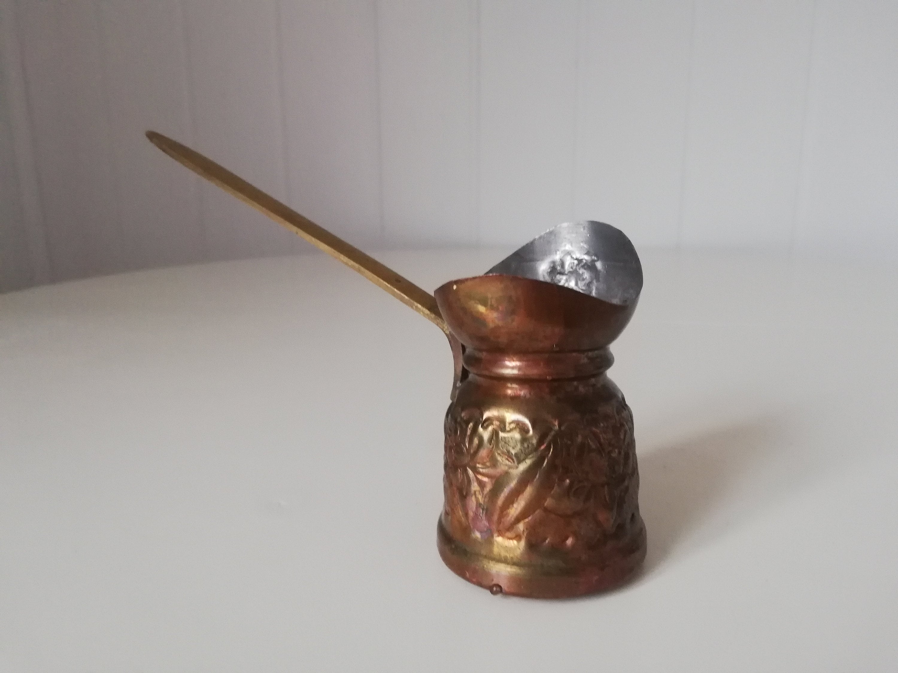 Vintage Copper Turkish Coffee Pot With a Brass Handle - Etsy