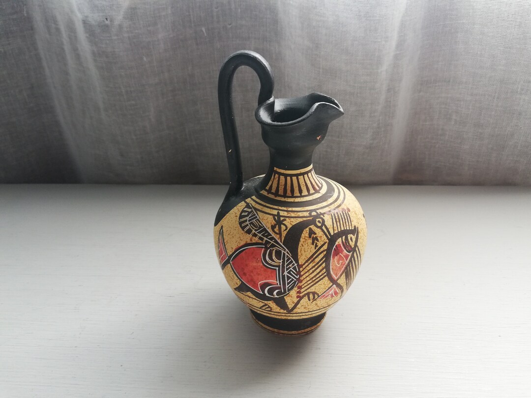 Cyprus Pottery Vase Vintage - Etsy