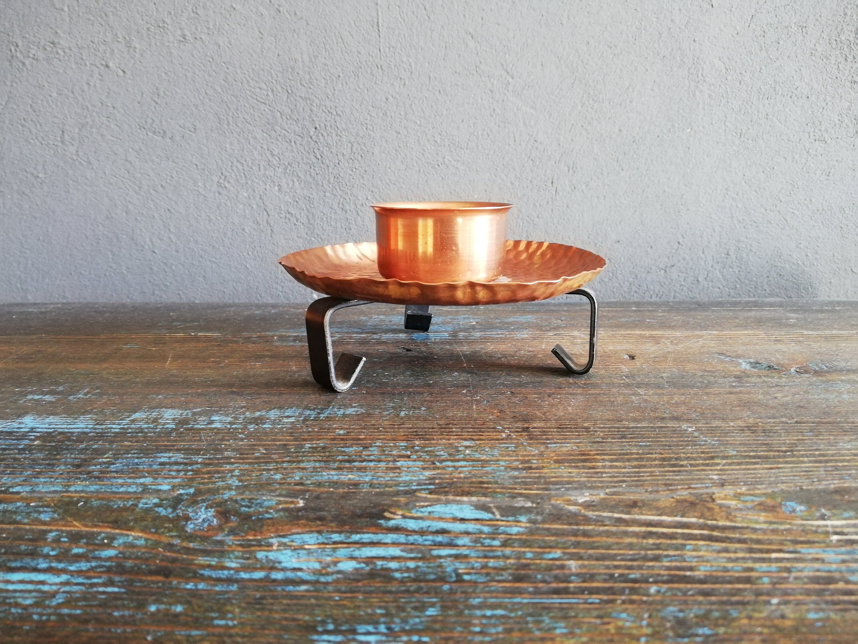 Hammered Copper Candle Holder - Etsy