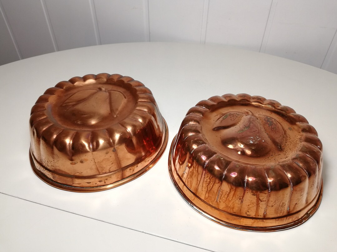 Vintage Copper Baking Pan. Copper Form. Set 2 Decorative Wall Hanging ...