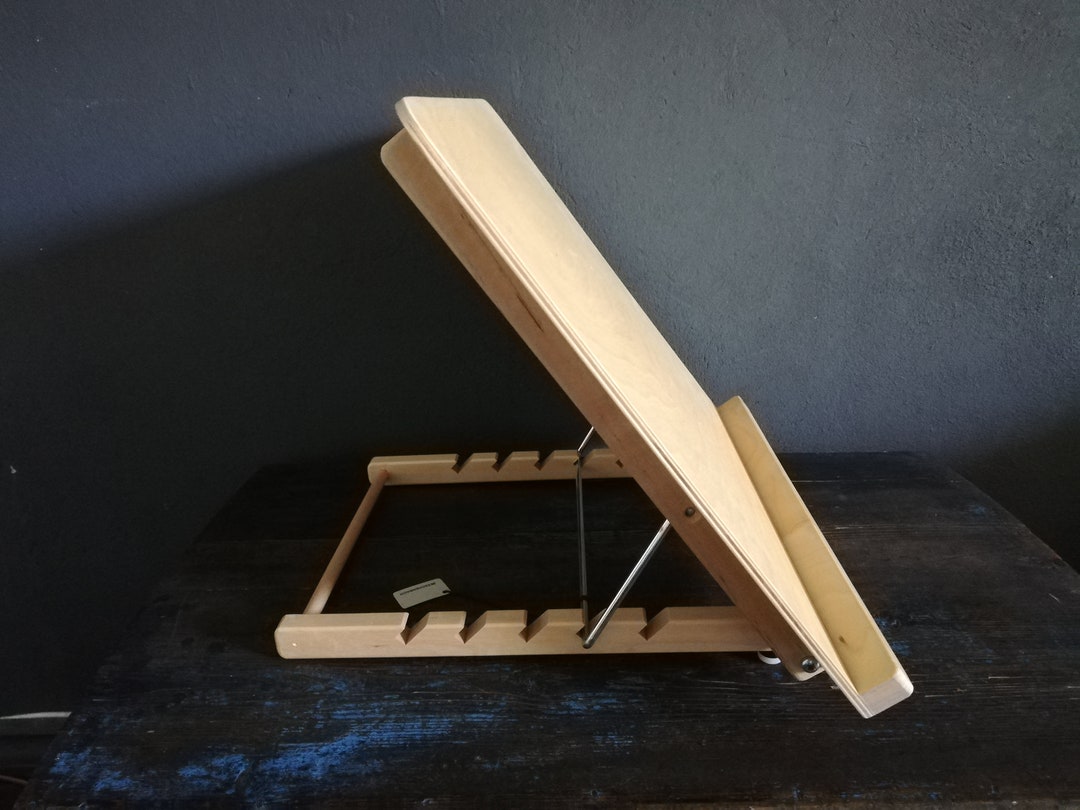 Wooden Book Stand - With Adjustable Height - Etsy