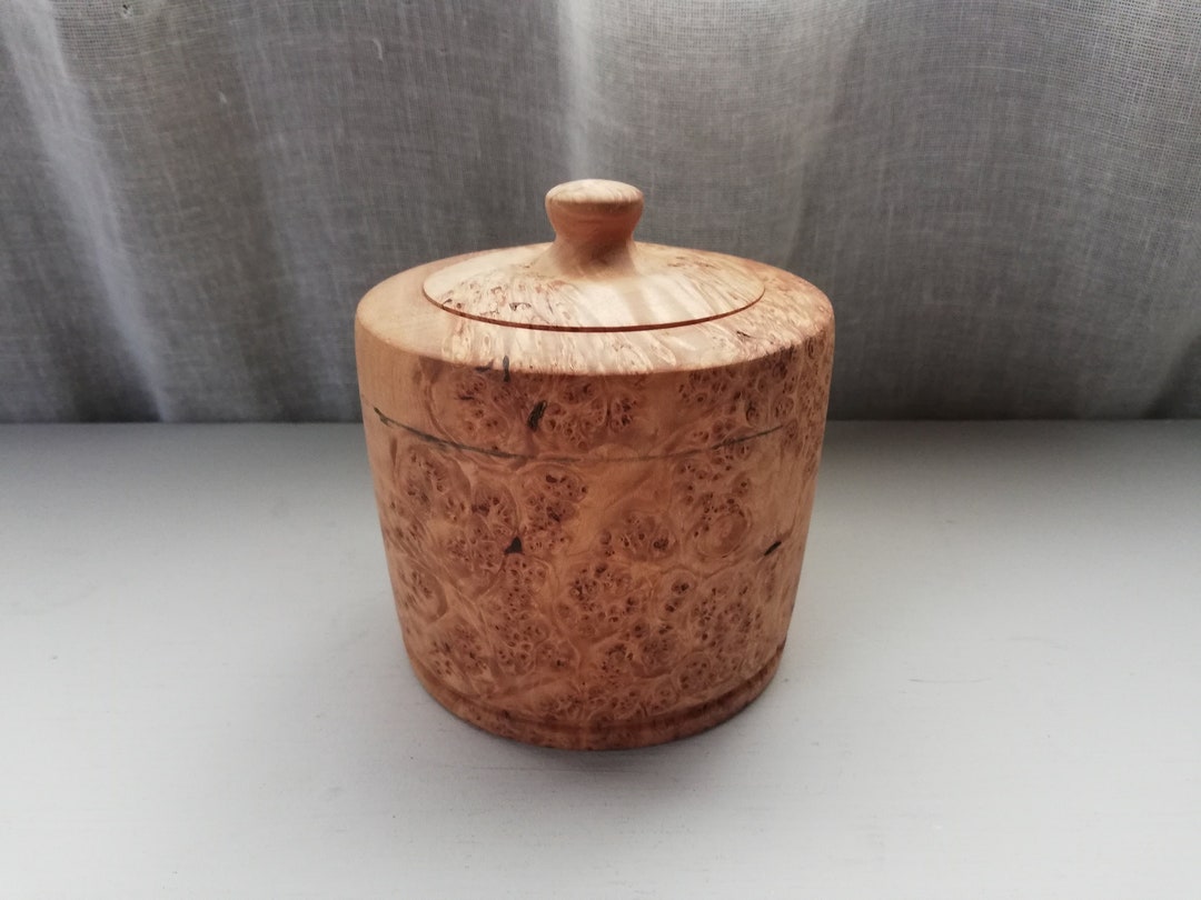 Vintage Birch Wood Round Box With Cover-trinket Box-swedish Handmade ...
