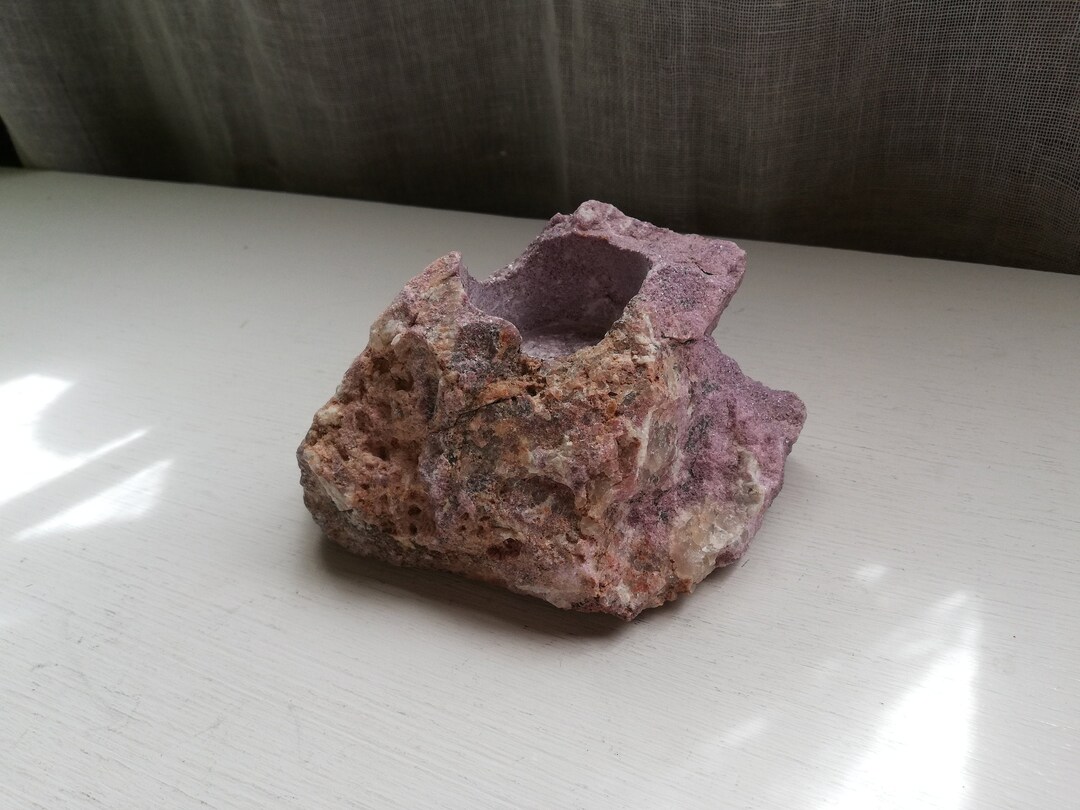 Natural Stone Candle Holder Handmade Beautiful Table Decor Norwegian ...