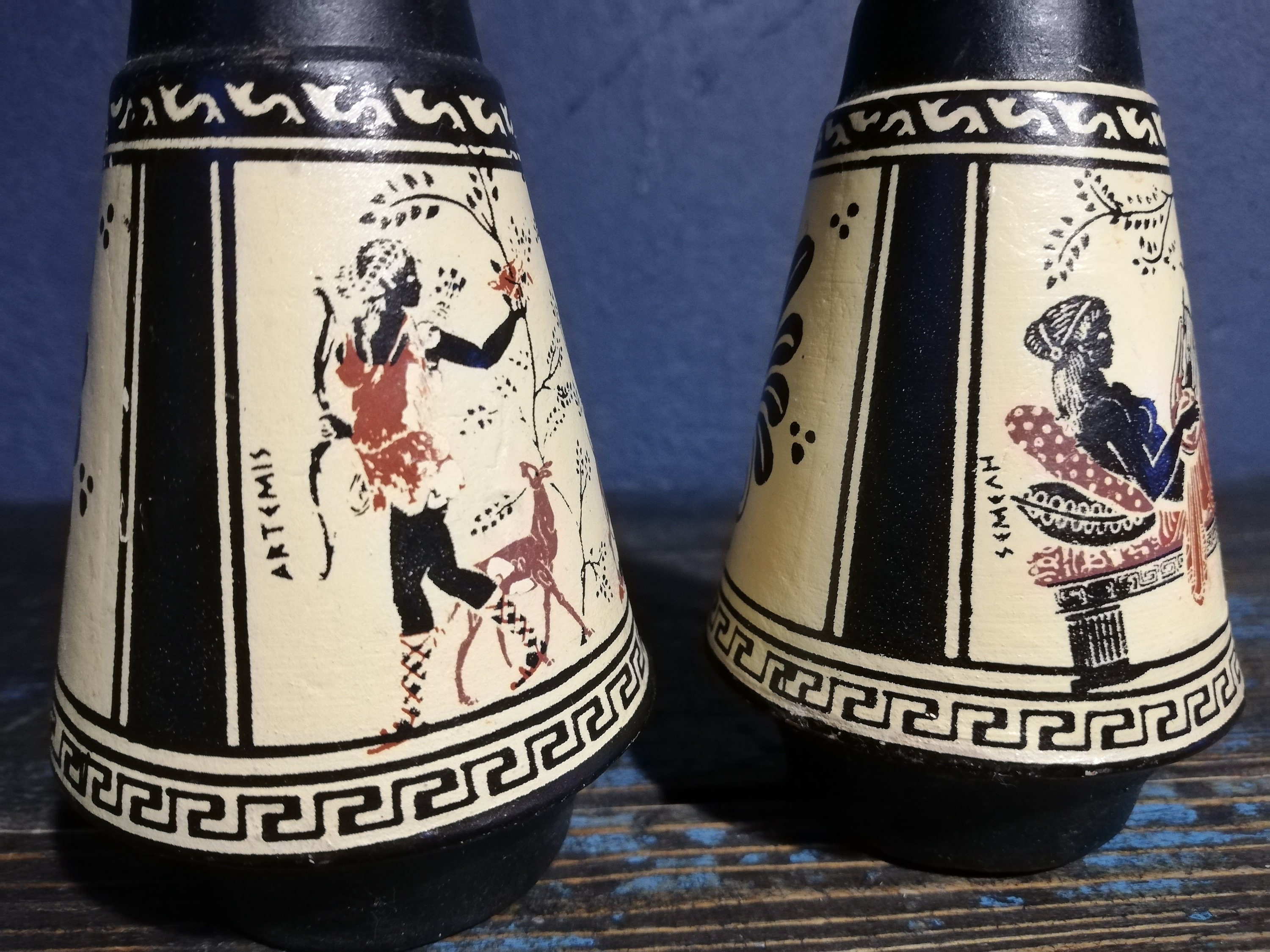 Greek Ceramic Salt and Pepper Shakers Set of 2 - Etsy