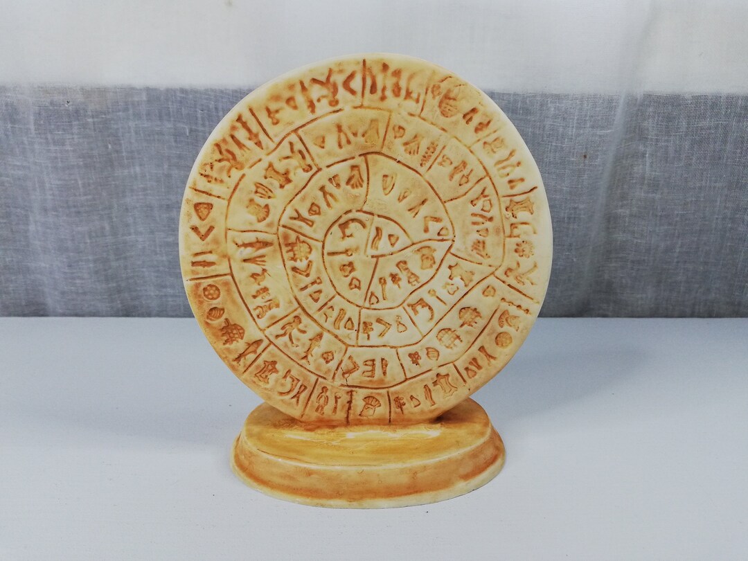 Greek Stone Table Decor Large Size With Runes-greek Symbol-vintage - Etsy