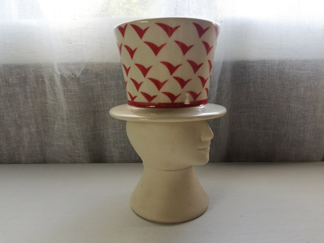 Lisa Larson Stoneware Face Vase - Höganäs Pottery Sweden (1982) - Etsy