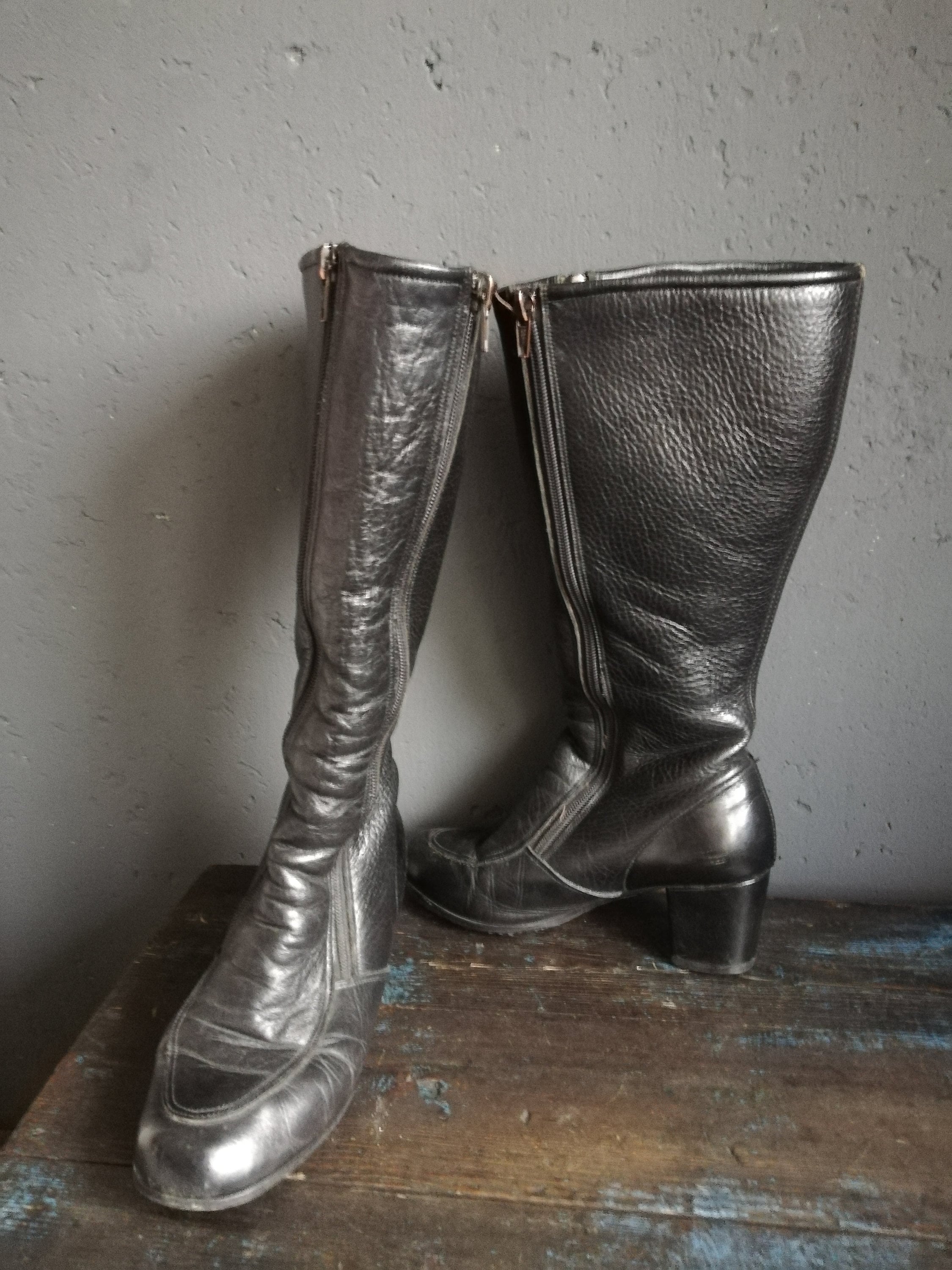 Women's Black Winter Boots Size 37 Eur 6.5 Us 4.5 Uk. - Etsy UK