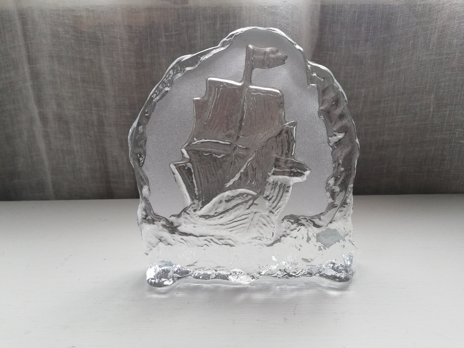 Eda Kristall Nya Glasbruket Sweden Glass Art Ship - Etsy