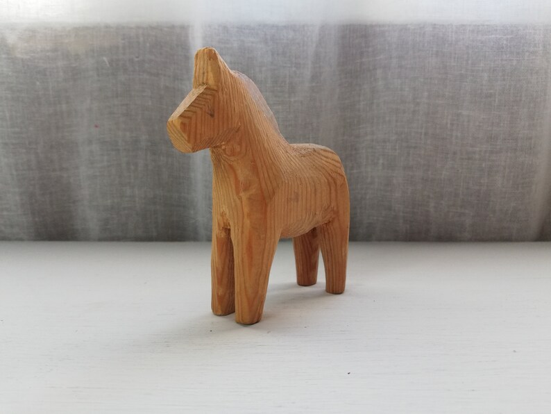 Swedish Dala Horse Hand Carved Wood Traditional Scandinavian Design ...