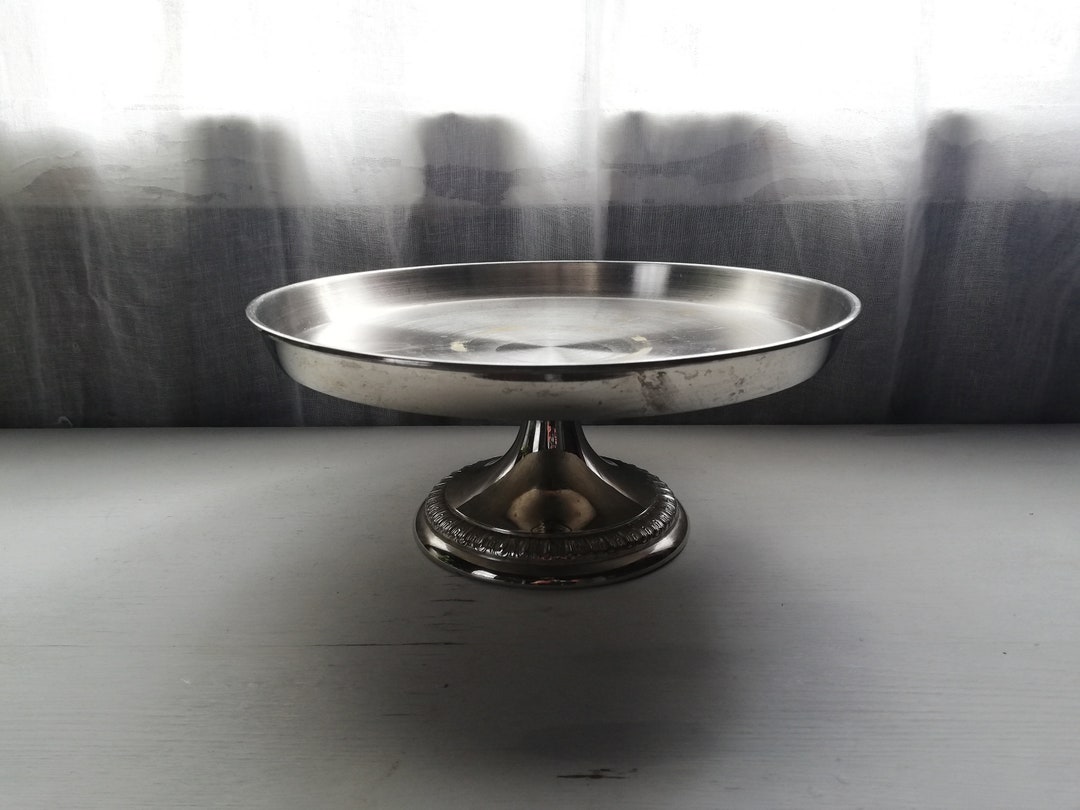 Antique Silver Plate Serving Stand - Etsy