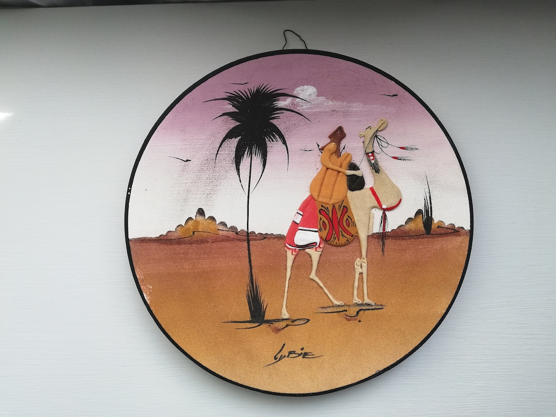 Wall Plate Large and Heavy 1 Kg Hand Painted Libyan Handmade Vintage - Etsy