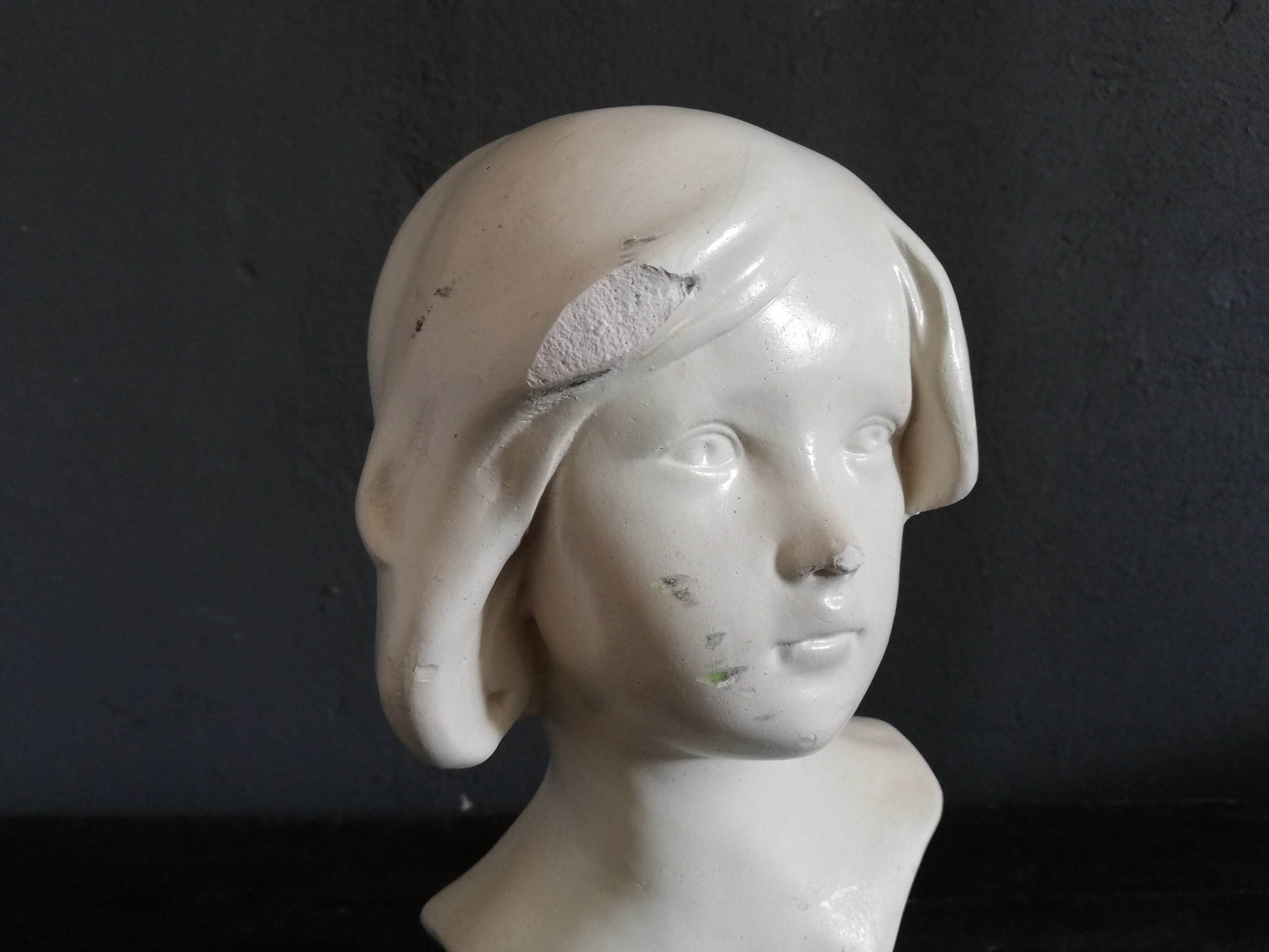 Antique Plaster Head With Wooden Pallet Plaster Art Home - Etsy