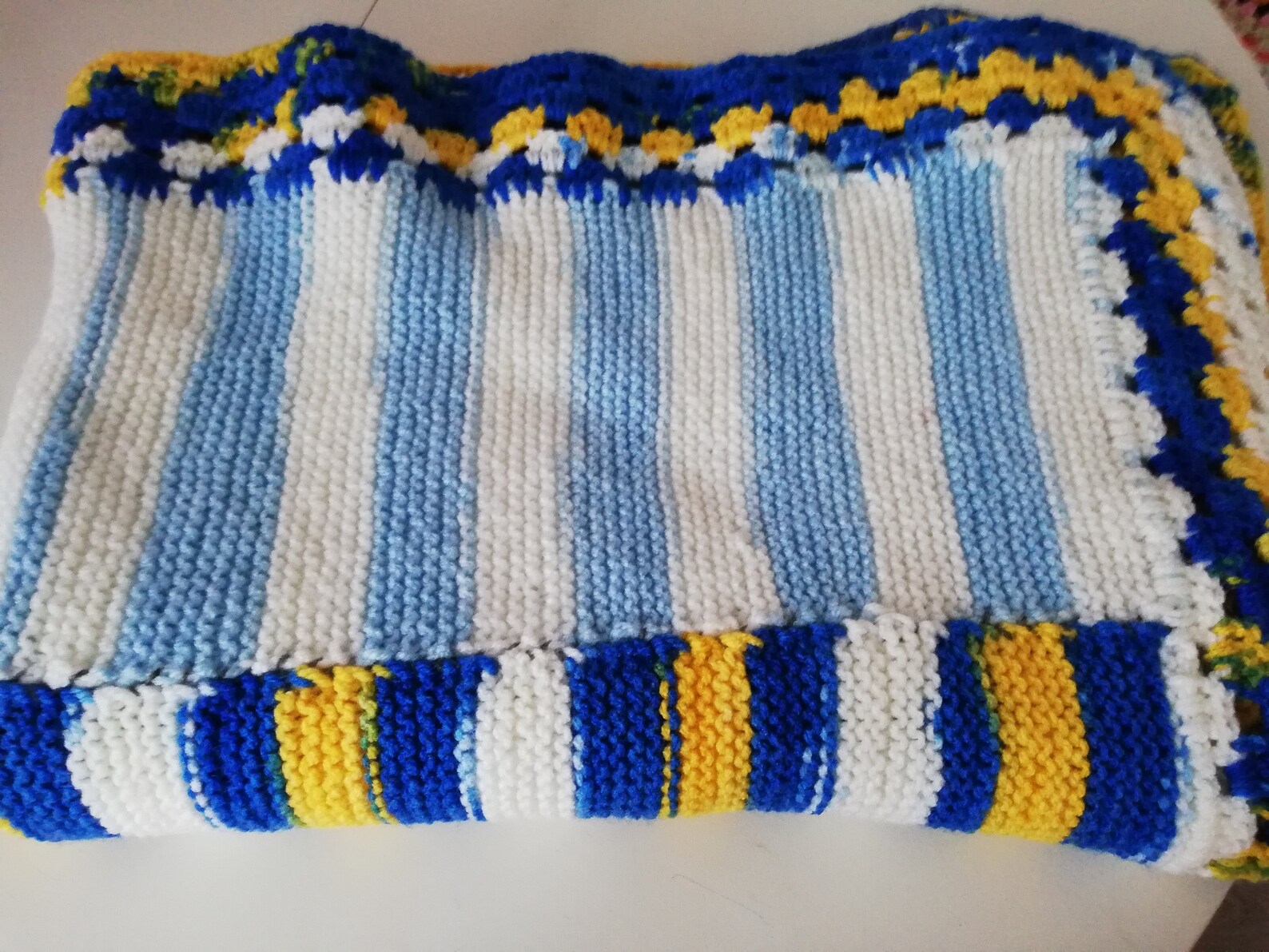 Swedish Style Knitted and Crochet Blanket Granny Squares - Etsy