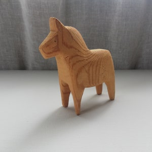 Swedish Dala Horse Hand Carved Wood Traditional Scandinavian Design ...