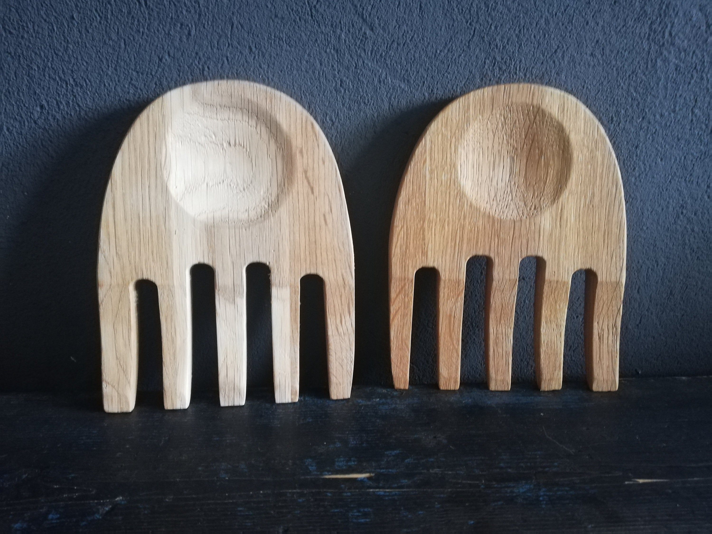 Wooden Salad Forks Large Size A Pair | Etsy