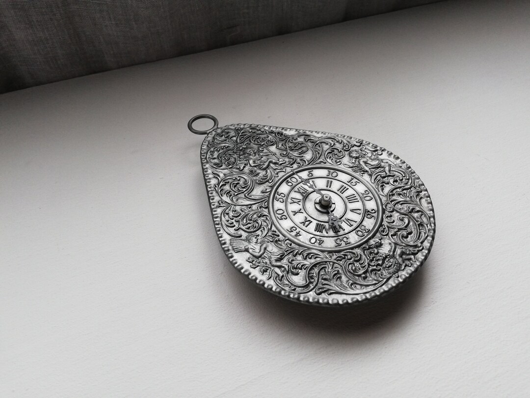 Wall Clock Pewter German Vintage and Quality-good Condition With ...