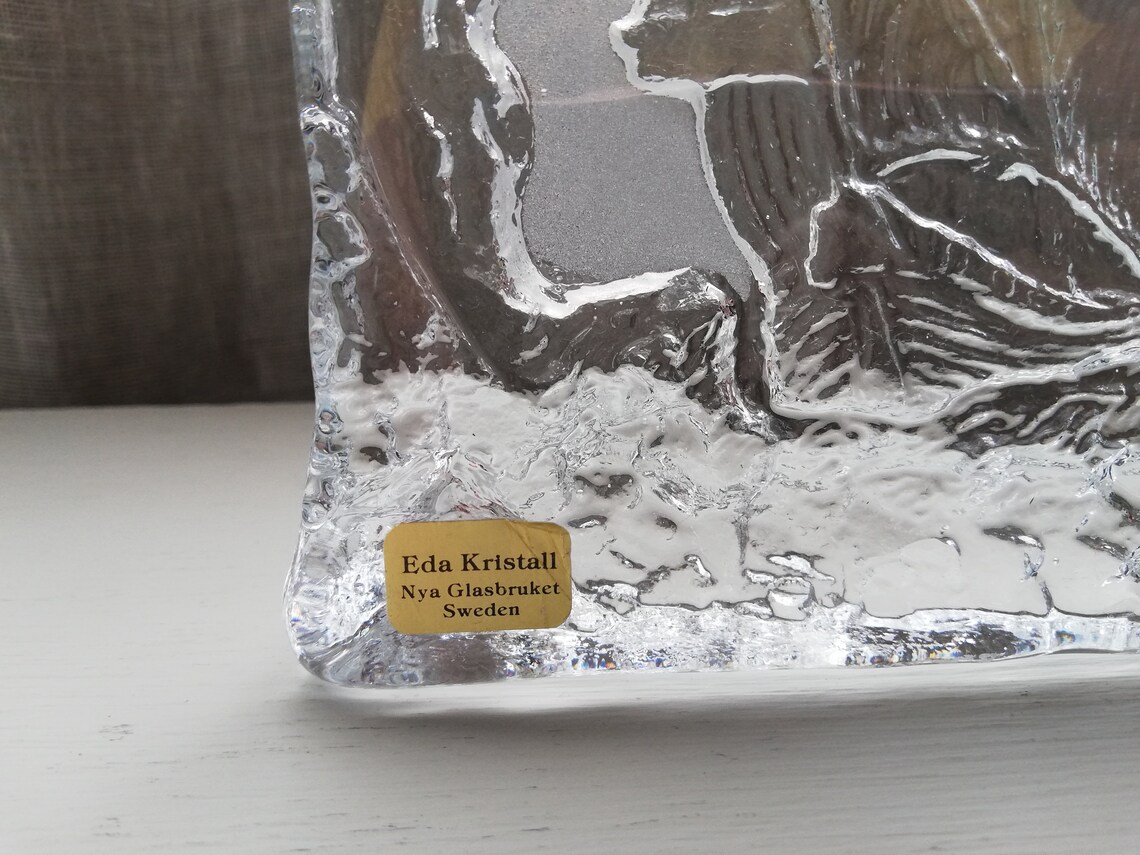 Eda Kristall Nya Glasbruket Sweden Glass art Ship | Etsy