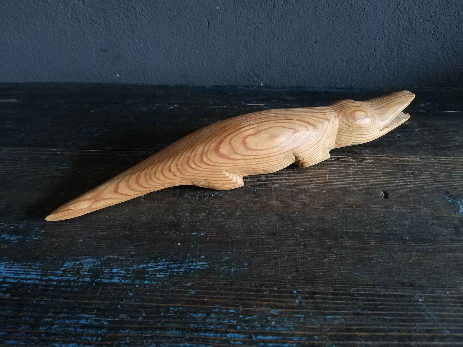Wooden Alligator Figurine - Etsy