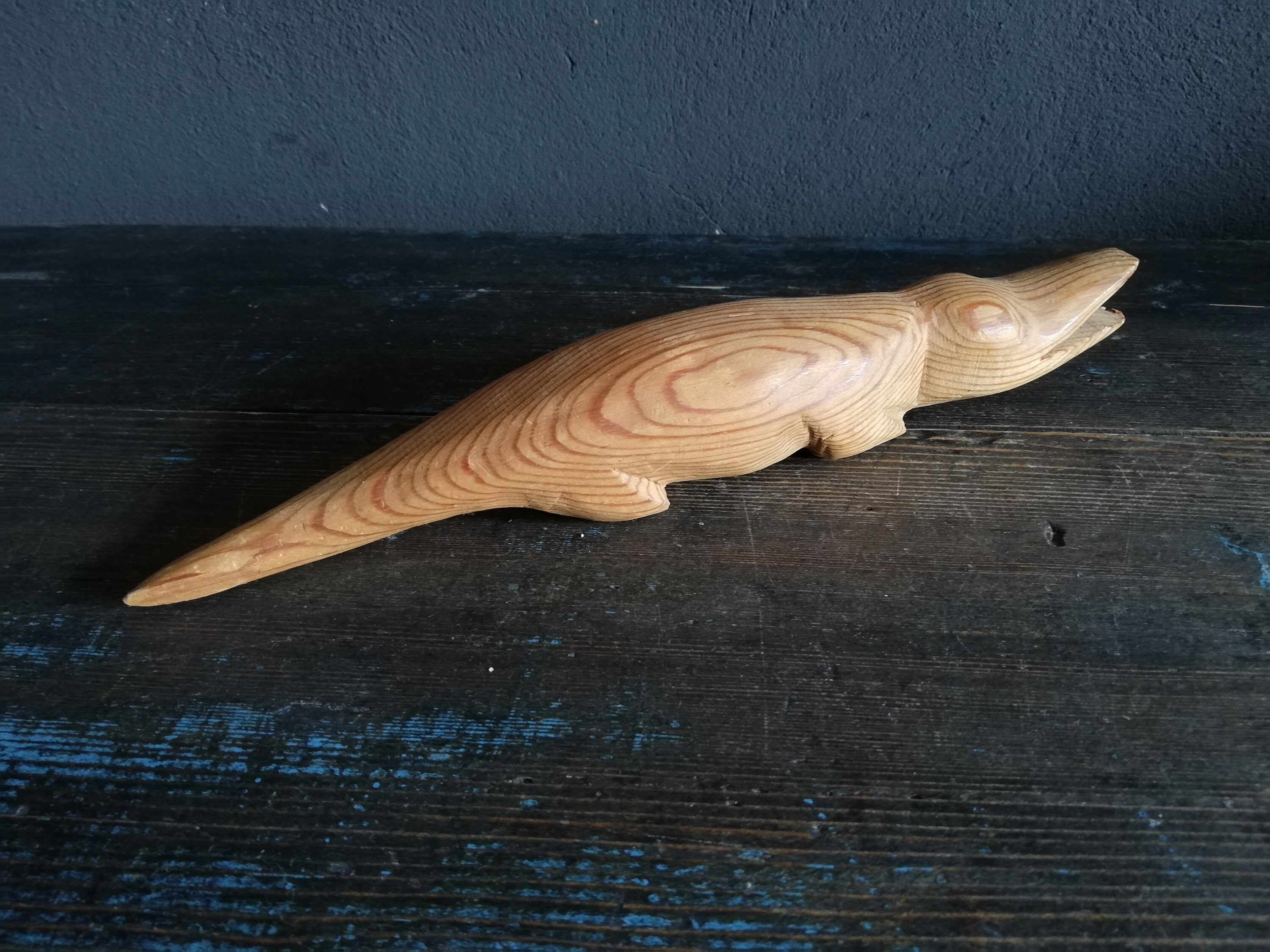 Wooden Alligator Figurine | Etsy