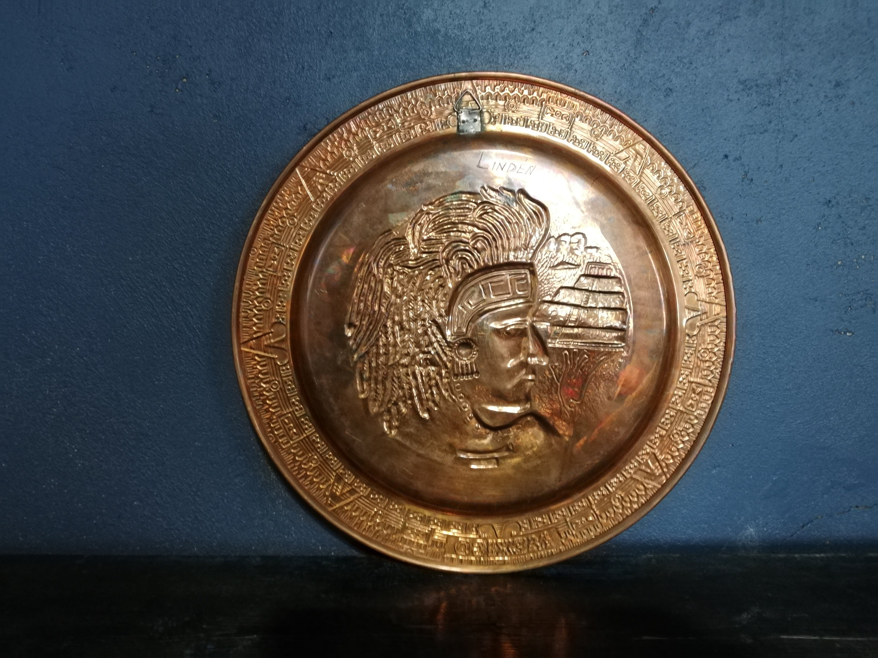 Vintage Copper Wall Plate: Mexican Tribal Decor (11.0 Inches) - Etsy