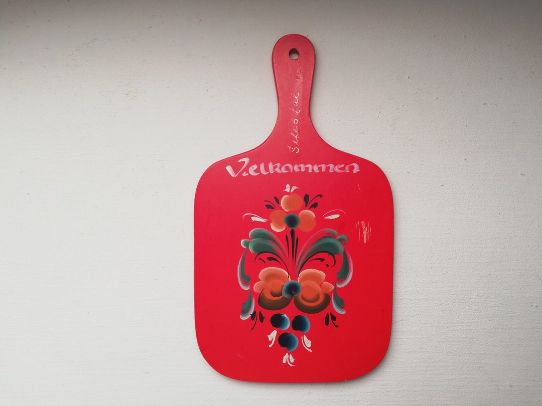 Scandinavian Wall Sign Velkommen Hand Painting Wood-scandinavian ...