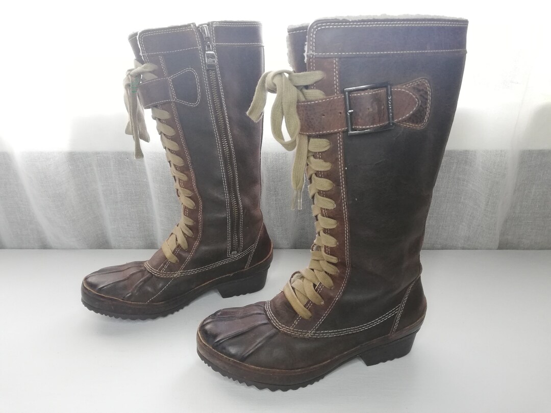 Sorel Leather Boots - Size EUR 37.5, US 7 , UK 5 - Etsy