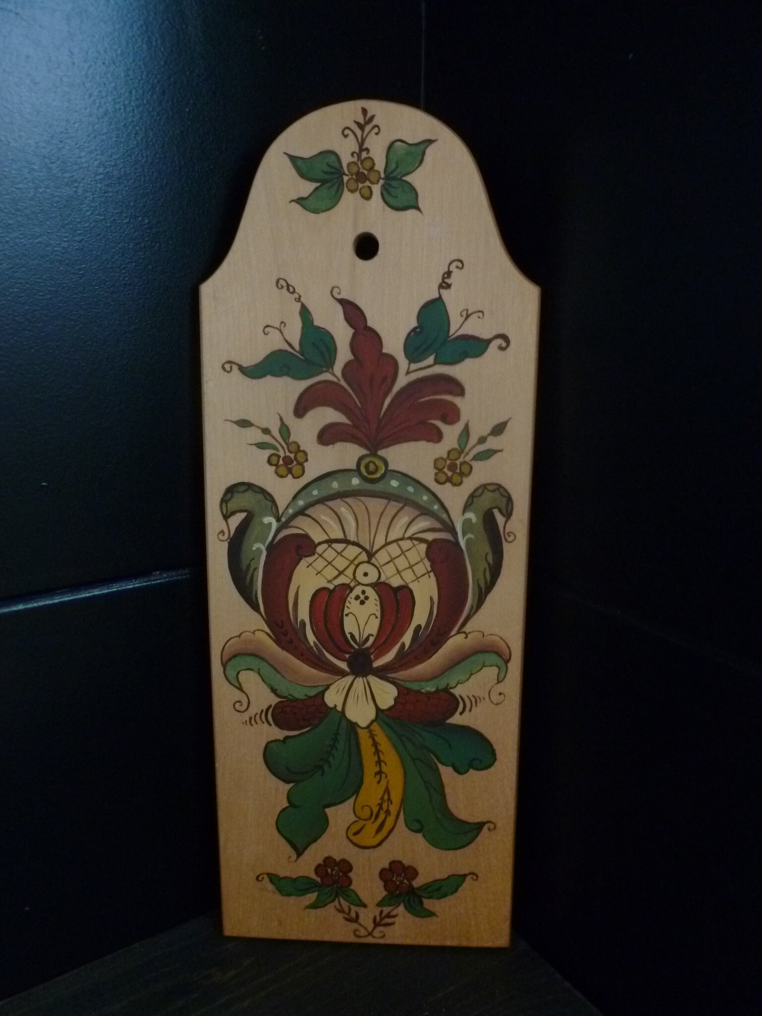 Rosemaling Wall Decor - Wooden Board - Hand Painted. - Etsy