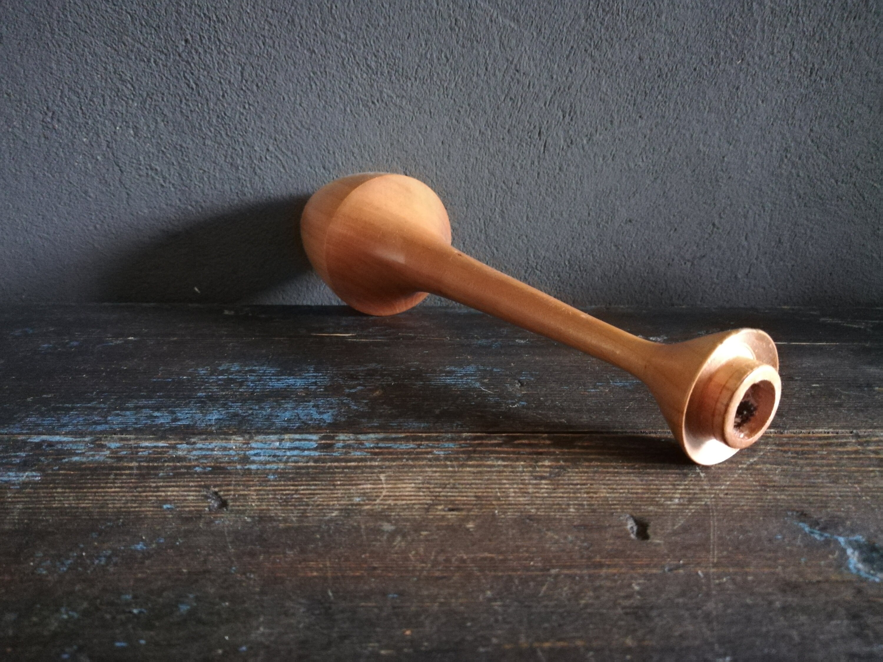 70s Design Wooden Candle Holder - Etsy