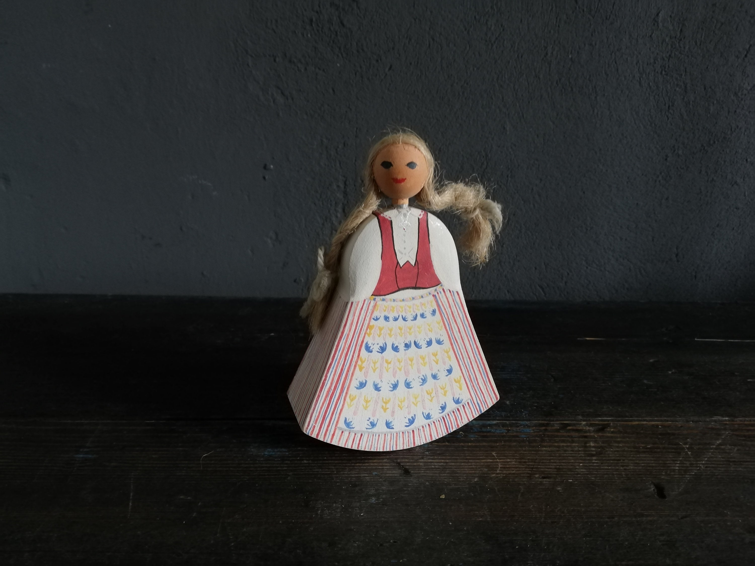 Swedish Doll Folk Art Wooden Vintage Handmade | Etsy