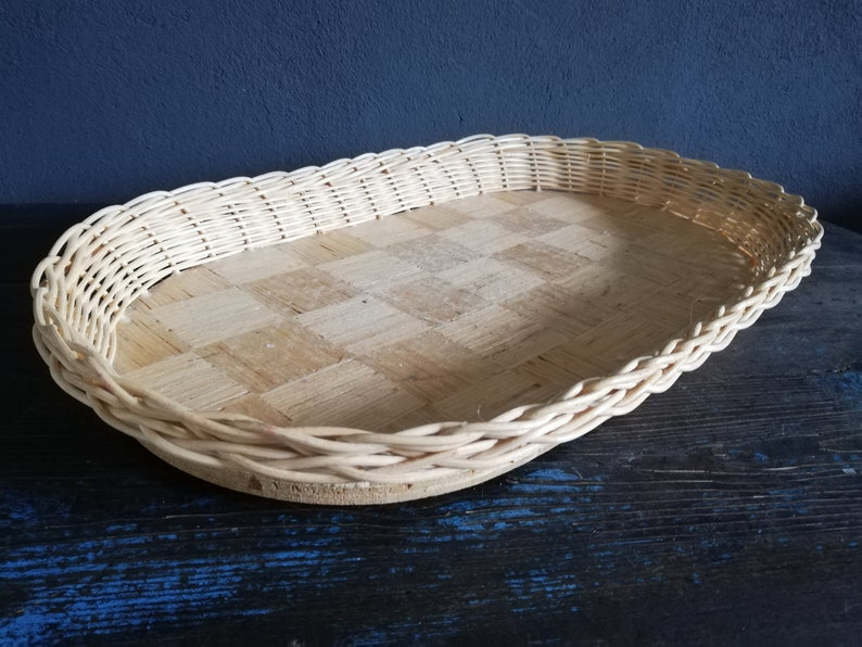 Woven Dish Plate Basket Tray Fruit Bowl - Etsy