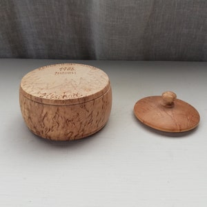 Vintage Birch Wood Round Box With Cover-trinket Box-swedish Handmade ...
