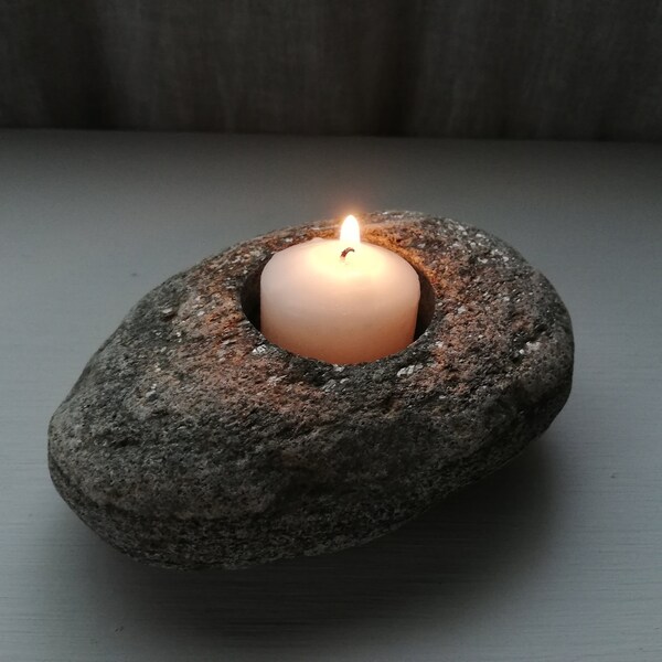 Stone Candle Holder - Etsy