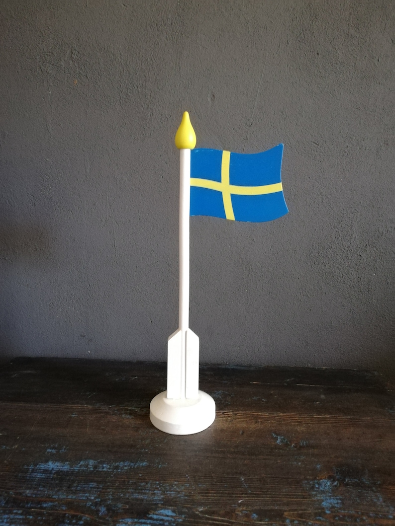 Swedish Flag Large Size Table Decor Natural Wooden Hand - Etsy