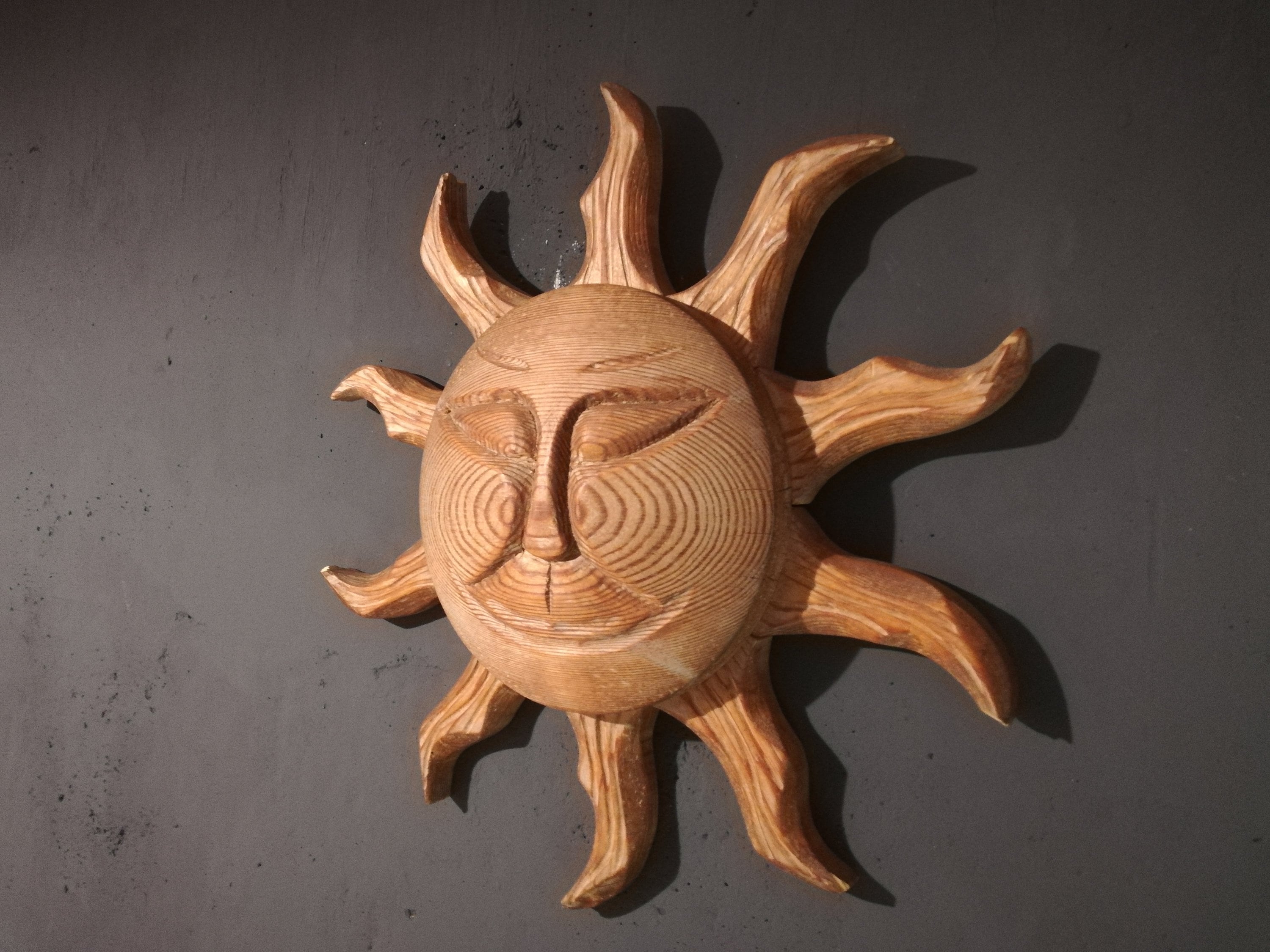 Wooden sun Large Size Hand carved Wall Hanging-Wall Decor | Etsy